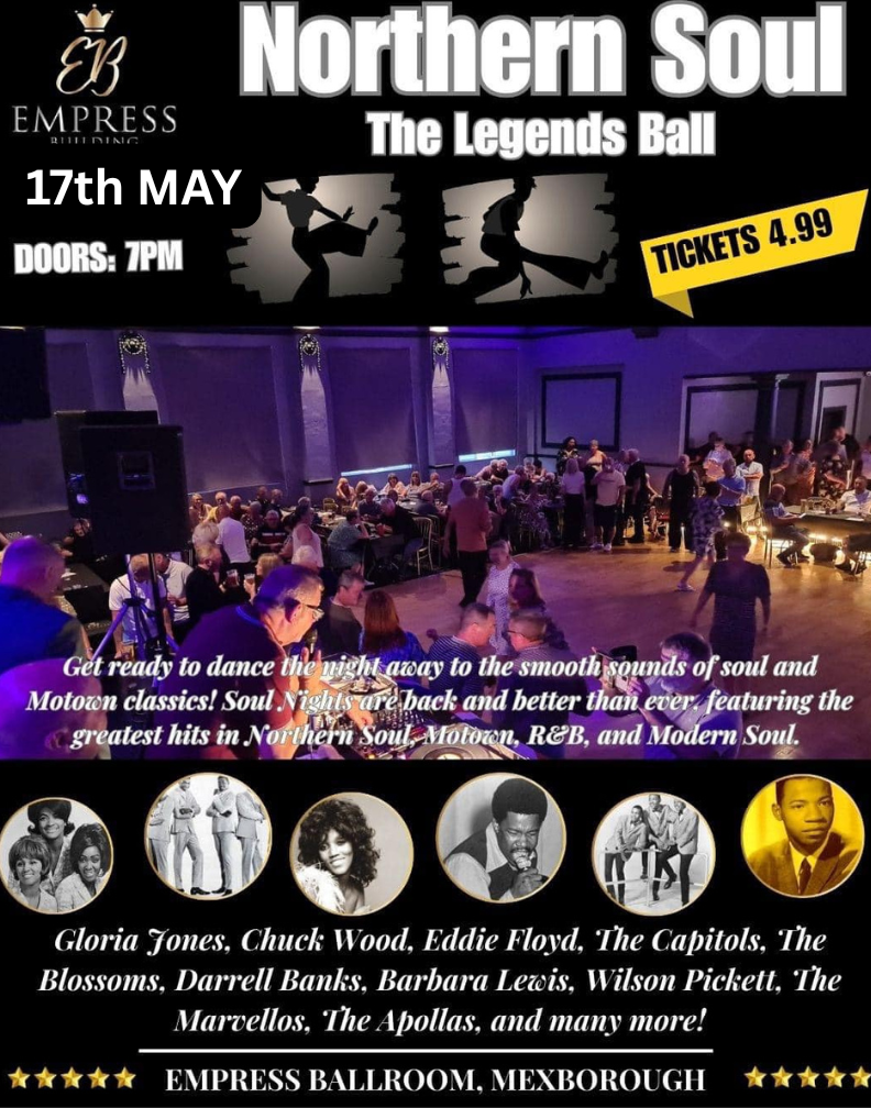 Northern Soul | Empress Building Mexborough | 17 May 2025 | Get Tickets